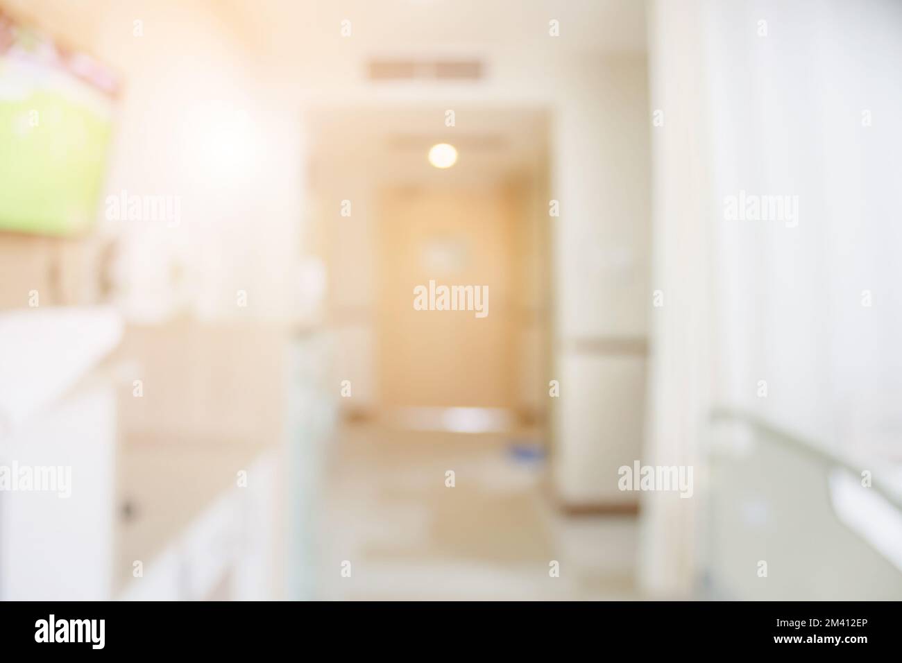 Abstract hospital room interior blur background Stock Photo - Alamy