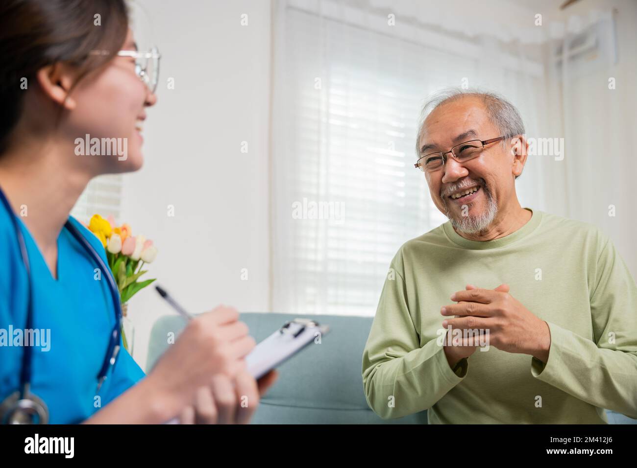 Thailand home visit doctor hi-res stock photography and images - Alamy