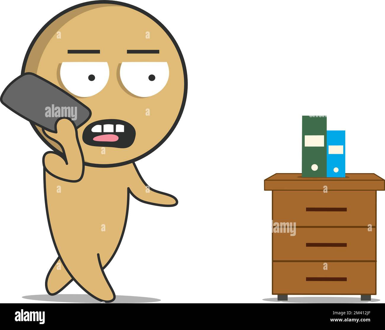 A phone conversation Stock Vector Images - Alamy