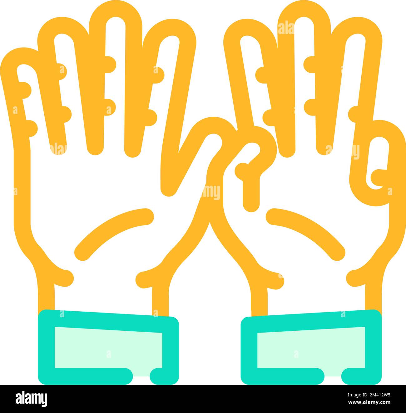 eight number hand gesture color icon vector illustration Stock Vector ...
