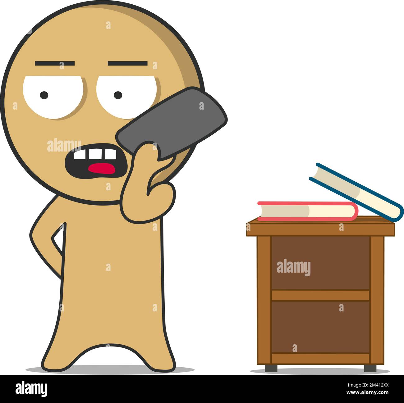 Businessman on telephone Stock Vector Images - Alamy