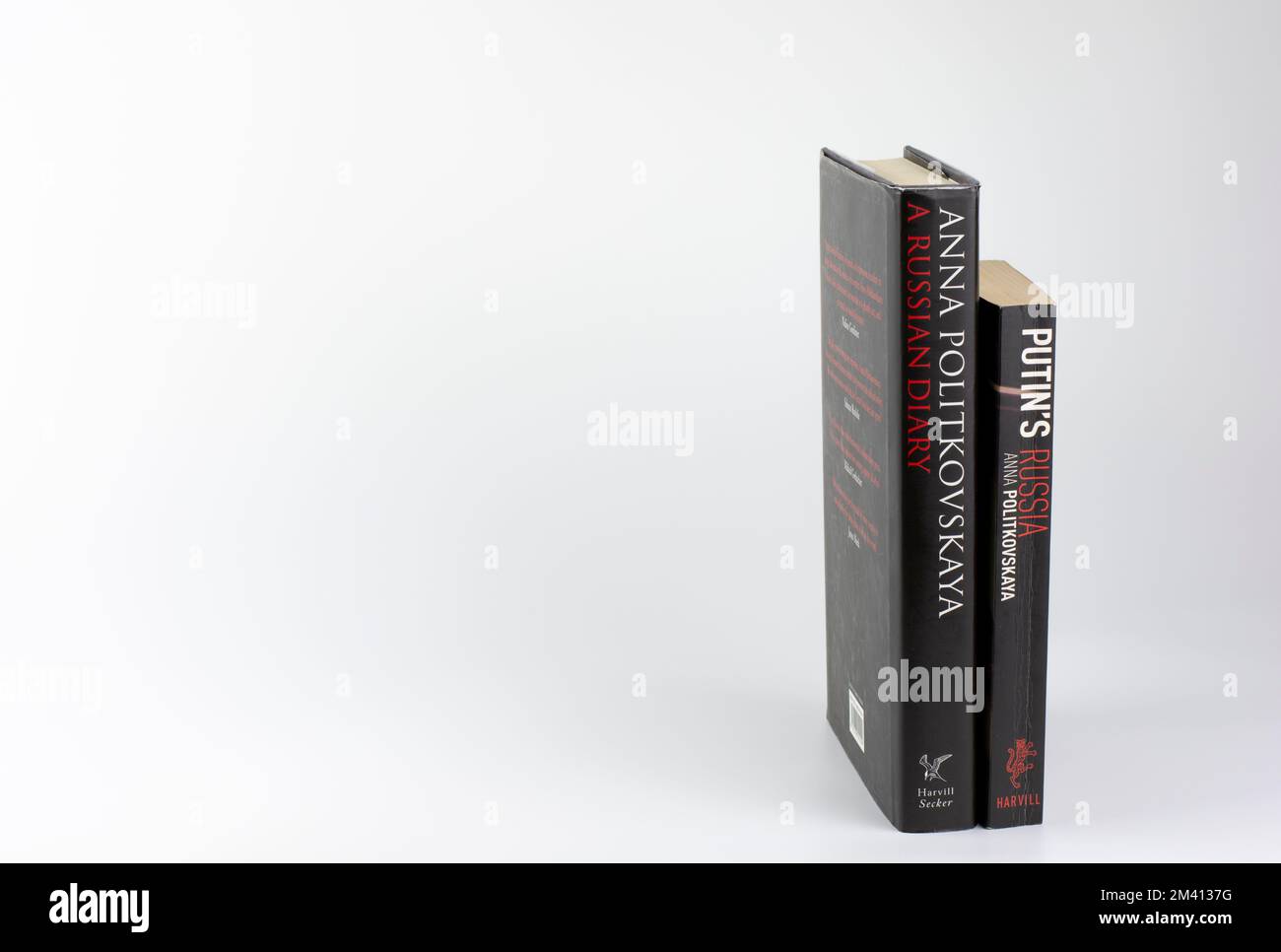 Nova Bana, Slovakia - December, 15, 2022 : Book covers of "Putin's ...