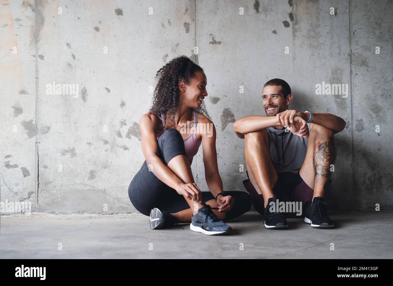 Were all set to get going again. Full length shot of a sporty young ...