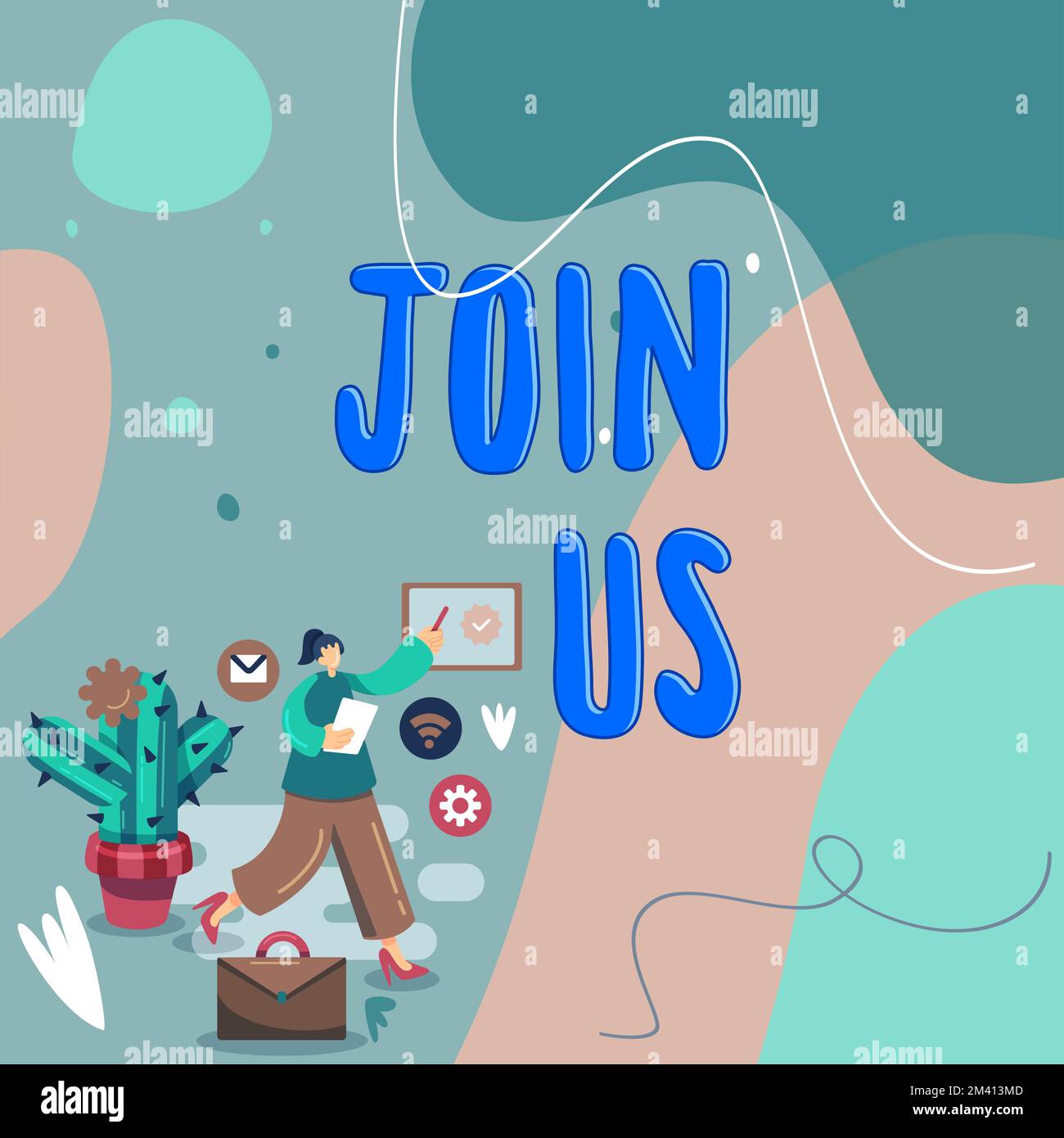 Inspiration showing sign Join Us. Word Written on Register in community ...