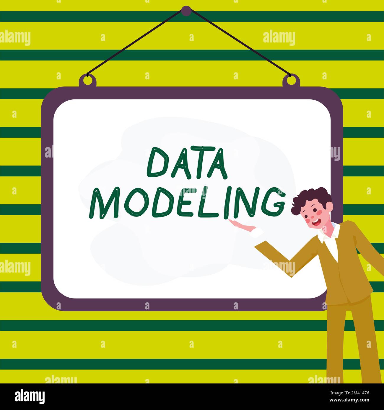 Handwriting text Data Modeling. Concept meaning process of transferring ...
