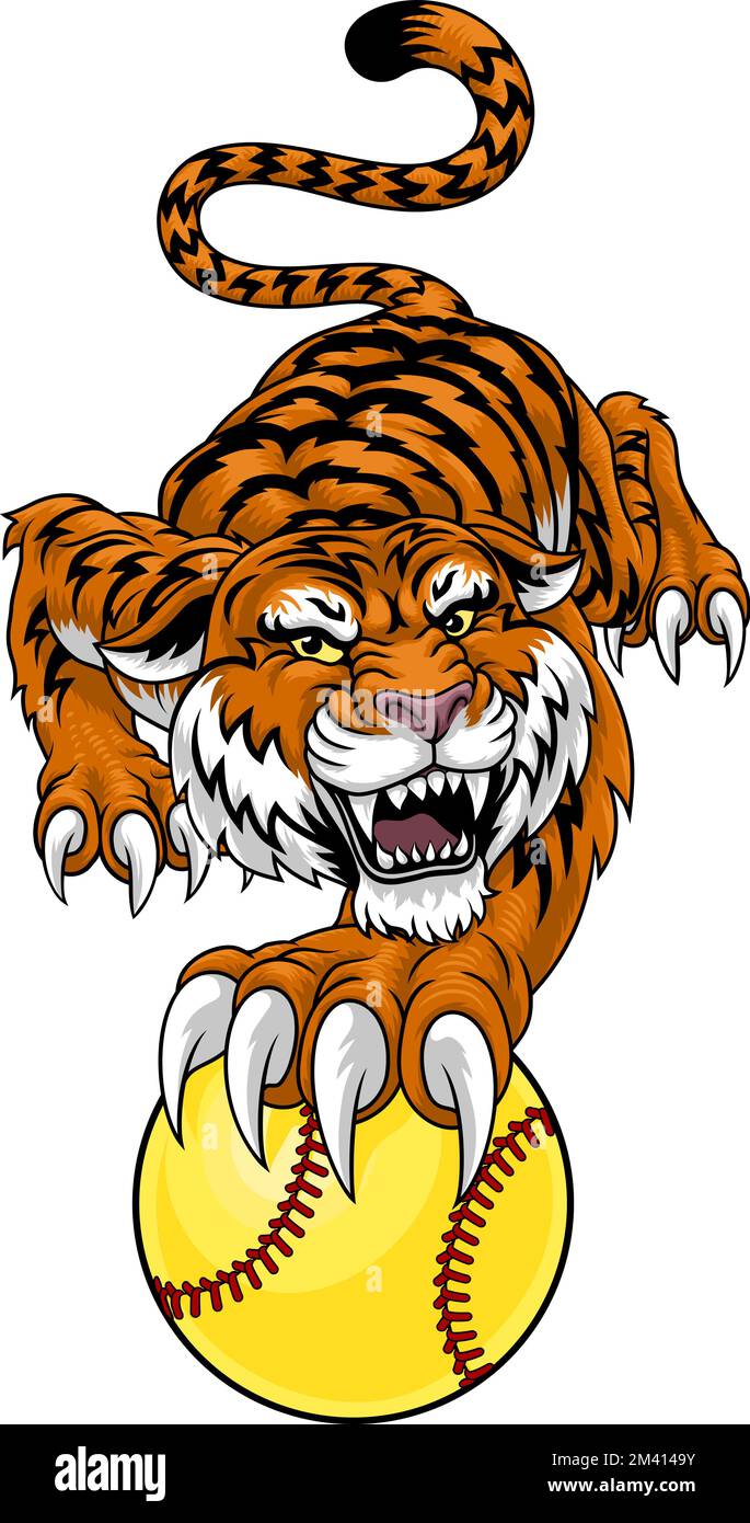 Tiger Playing Baseball Clipart Free