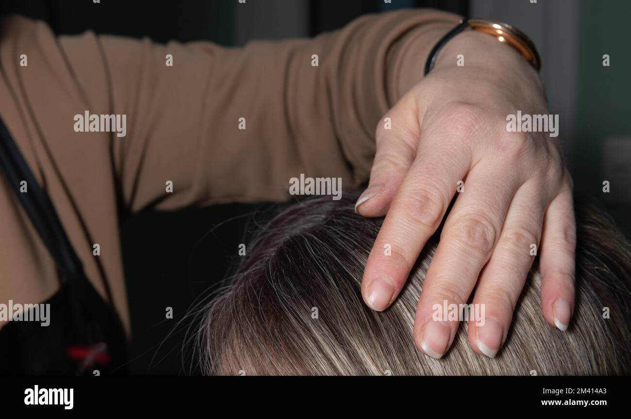 Women hand cutting colorful hi-res stock photography and images - Alamy