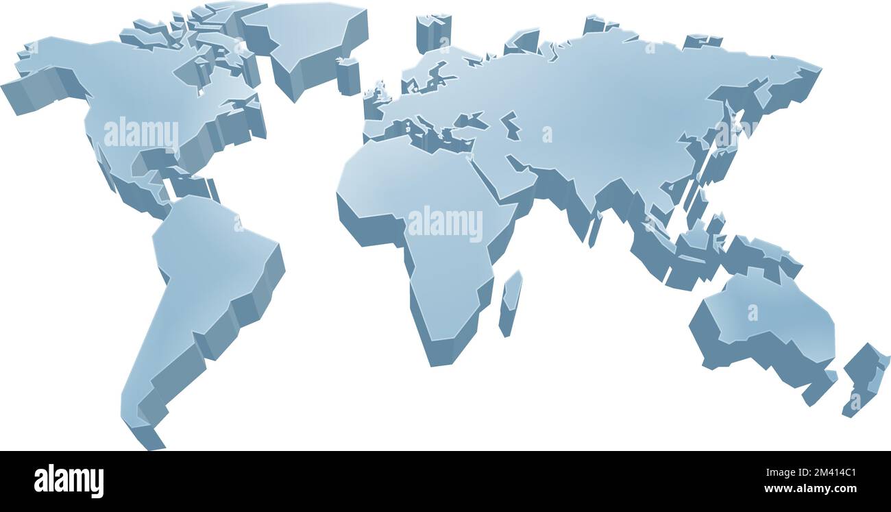 3d World Map Png Transparent Background