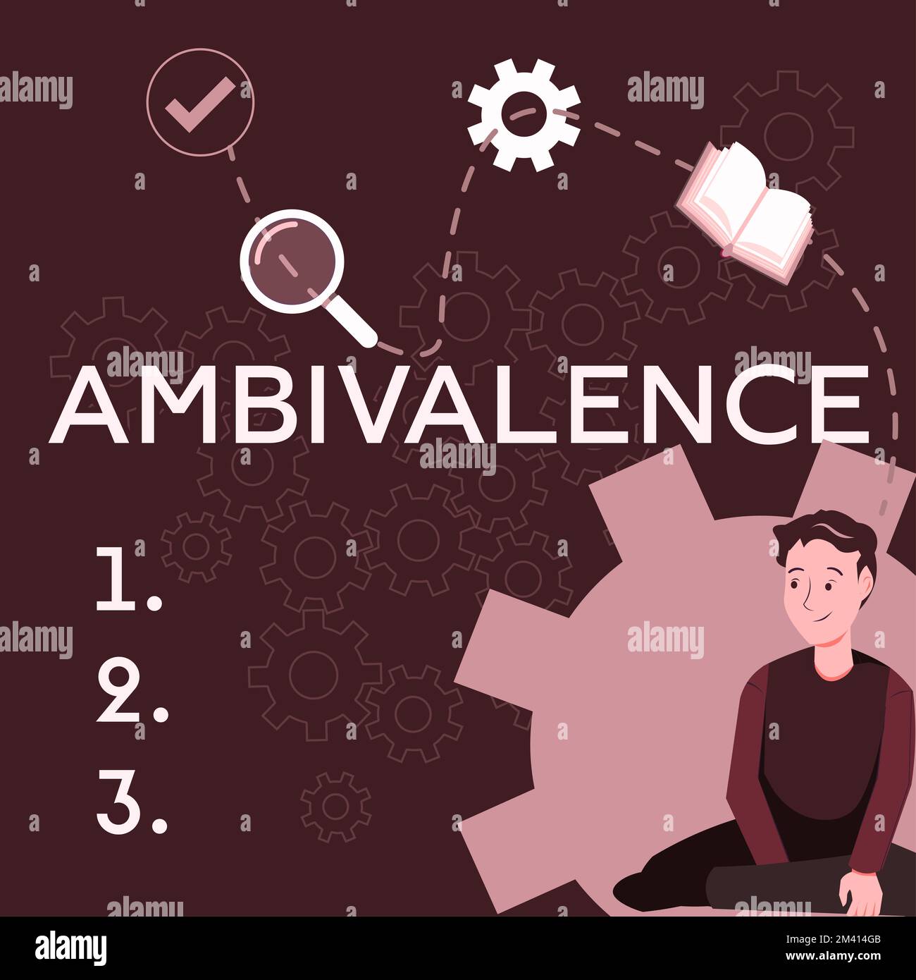 Conceptual caption Ambivalence. Business concept attitudes or feelings ...