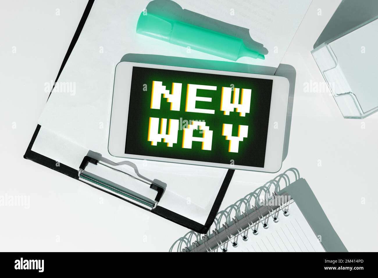 Handwriting text New Way. Business idea To move from one place To make ...
