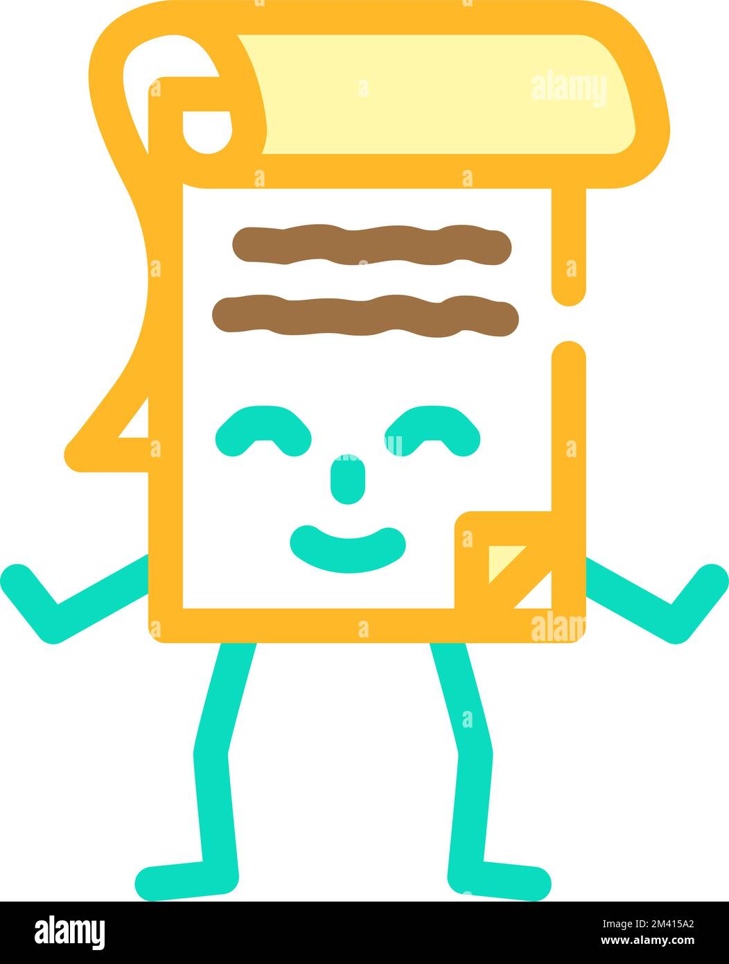 notebook stationery character color icon vector illustration Stock ...