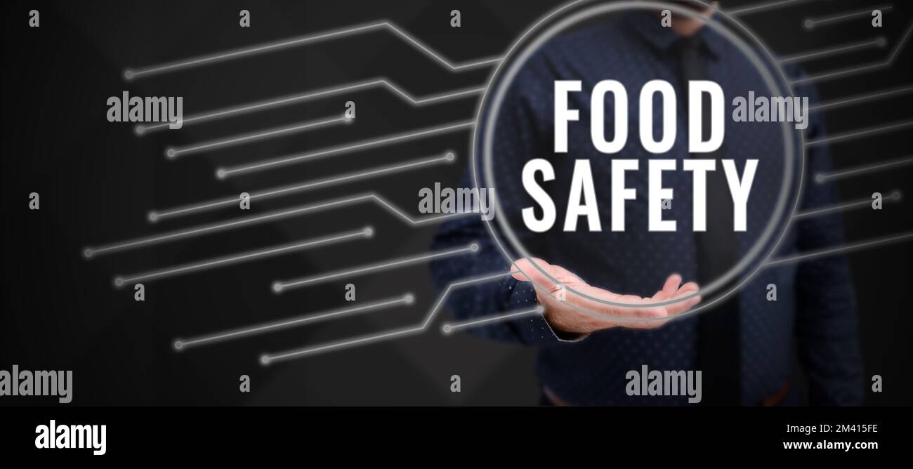 Conceptual display Food Safety. Word Written on Conditions and ...