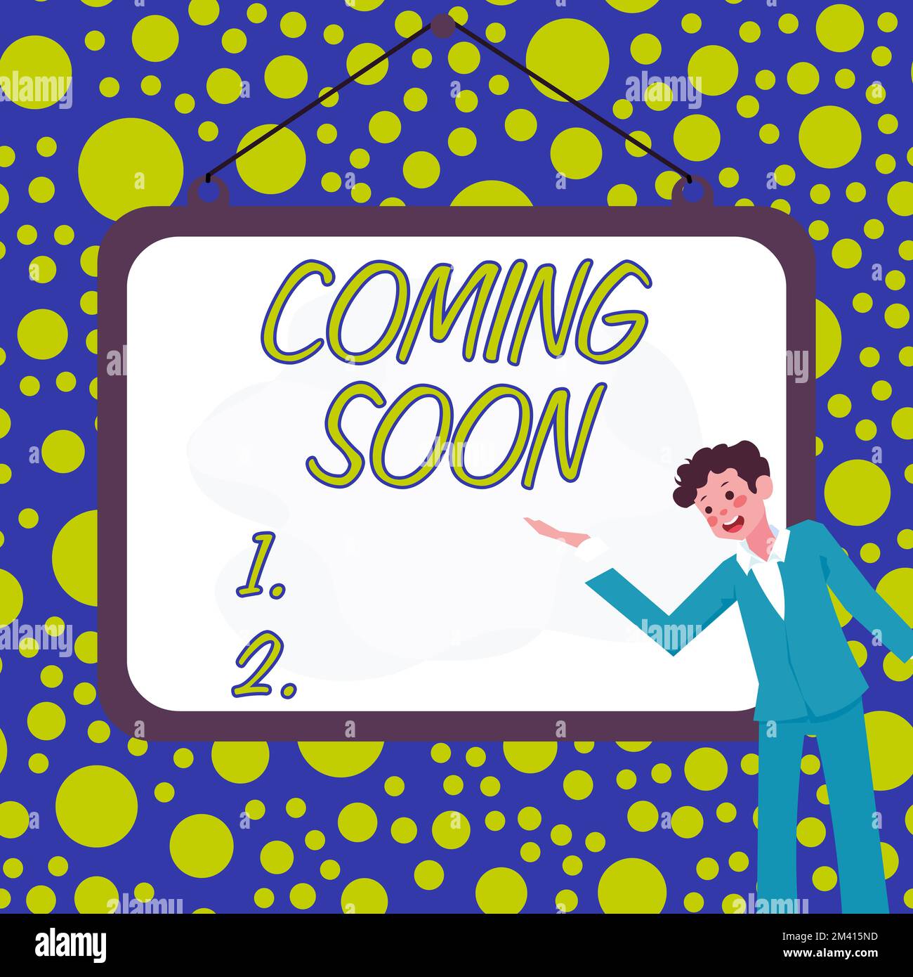 Conceptual caption Coming Soon. Concept meaning something is going to ...
