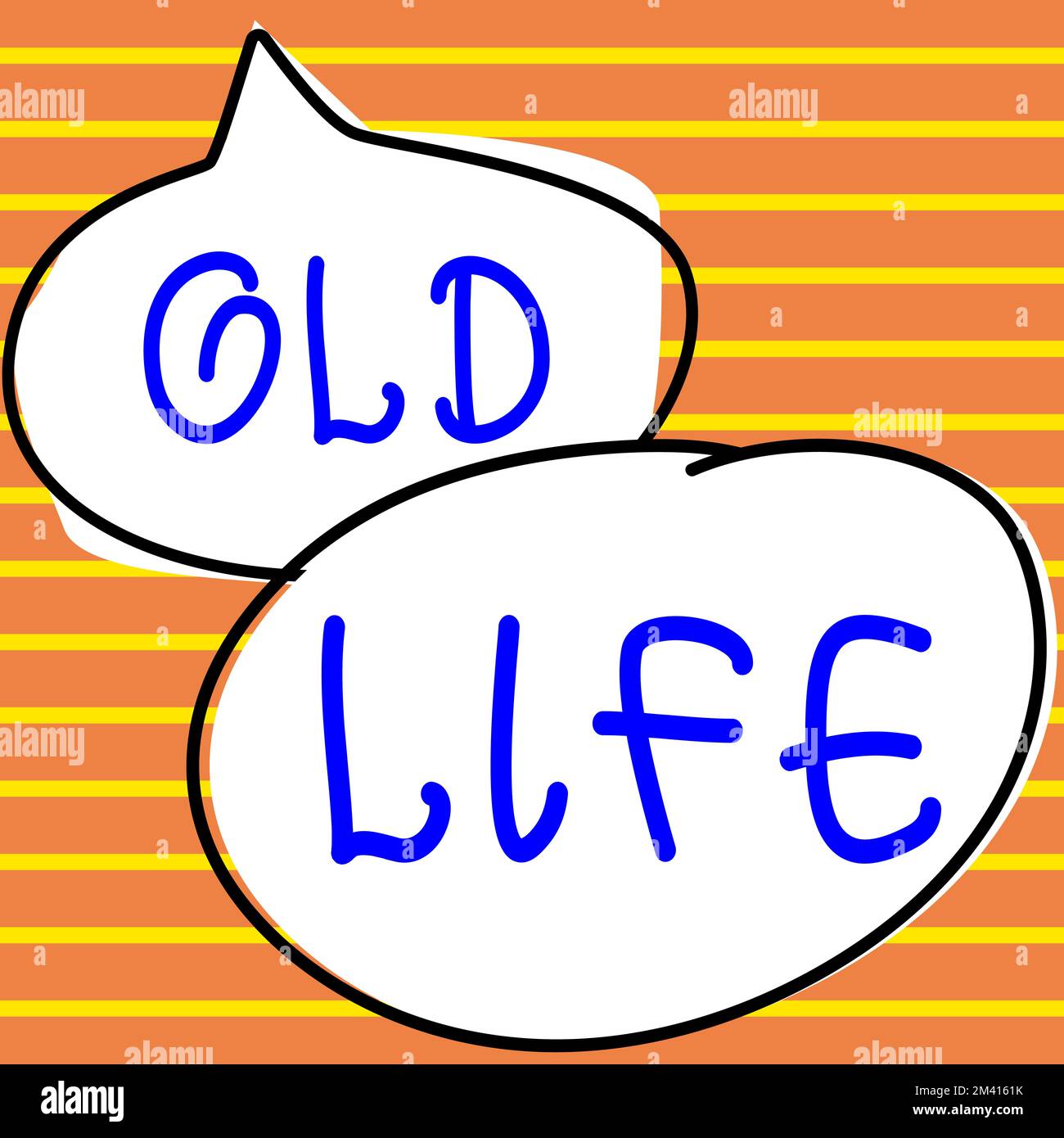 Sign displaying Old Life. Business showcase the way I was in the past ...