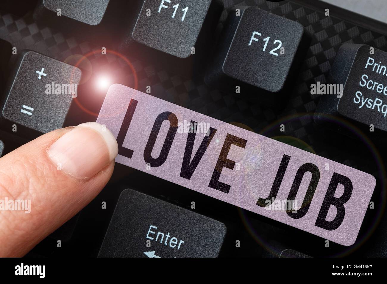 Writing displaying text Love Job. Business showcase designed to help ...