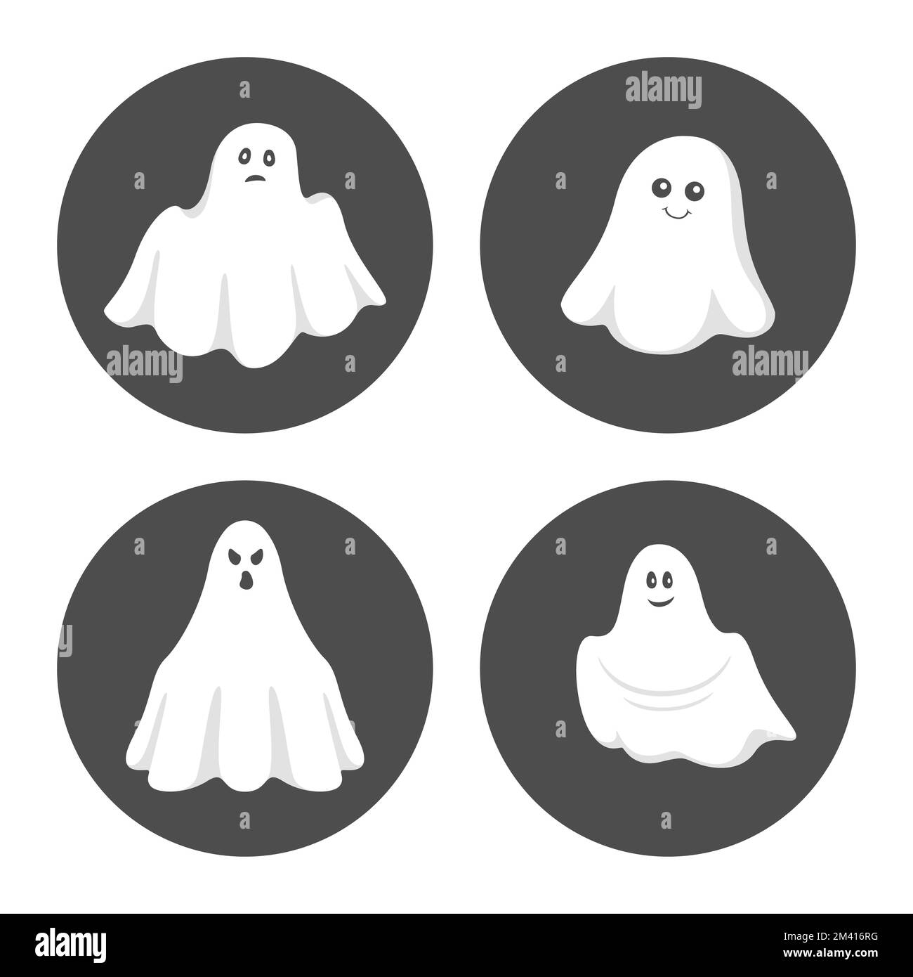 Set of ghost icons. Vector illustration Stock Vector Image & Art - Alamy