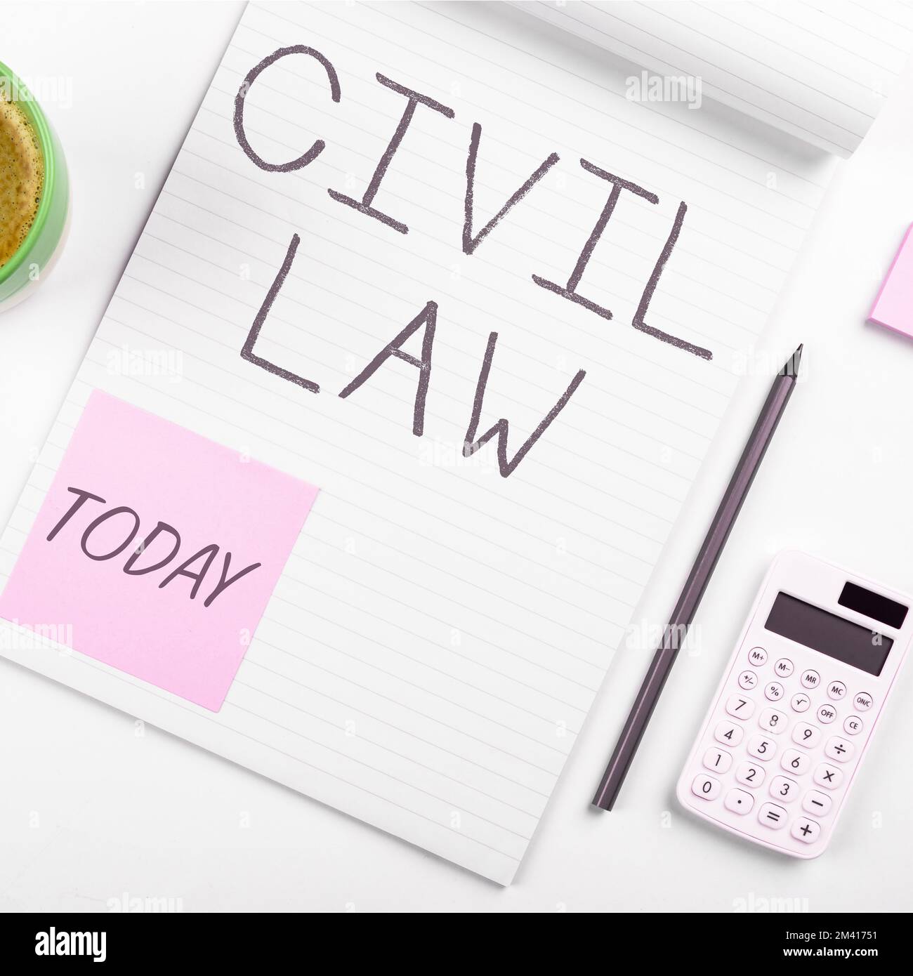 Inspiration showing sign Civil Law. Concept meaning Law concerned with ...