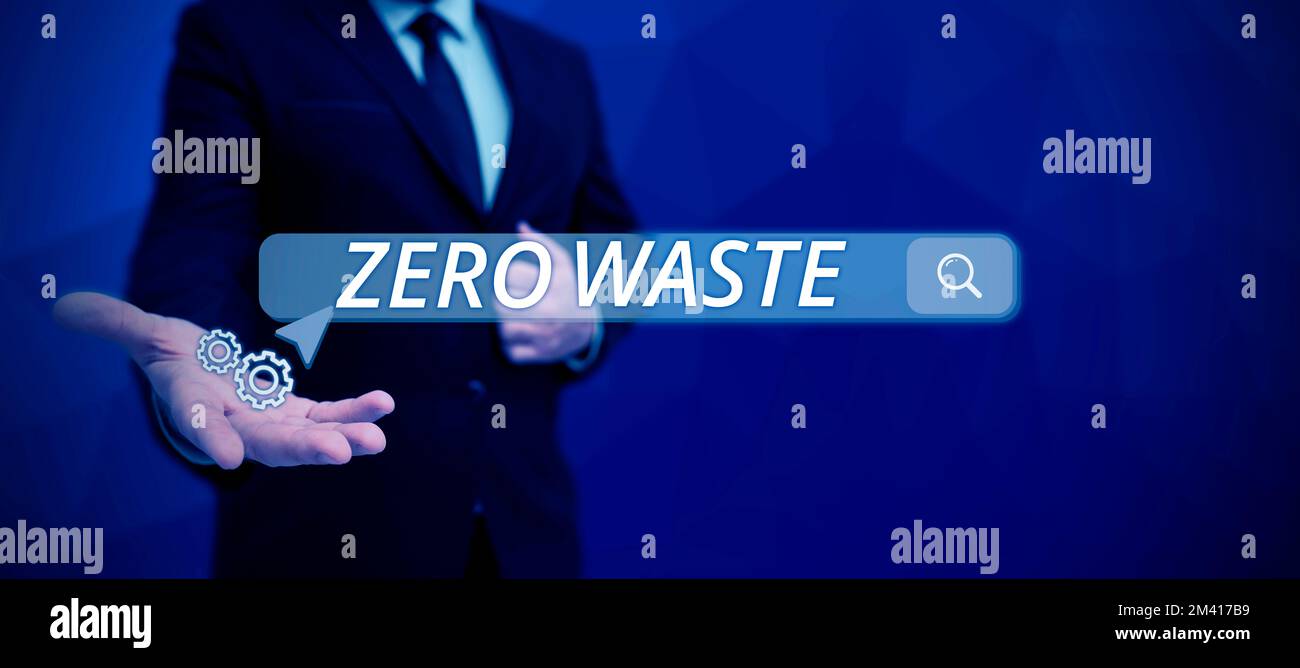 Handwriting text Zero Waste. Word for industrial responsibility ...