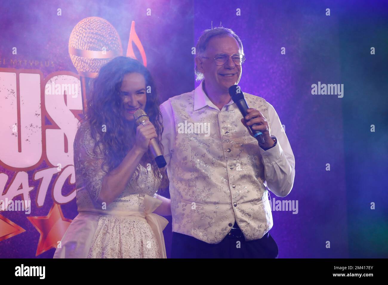 Celin & Ray bei der Liveshow Music-Match im MytVplus Studio im Elbepark ...