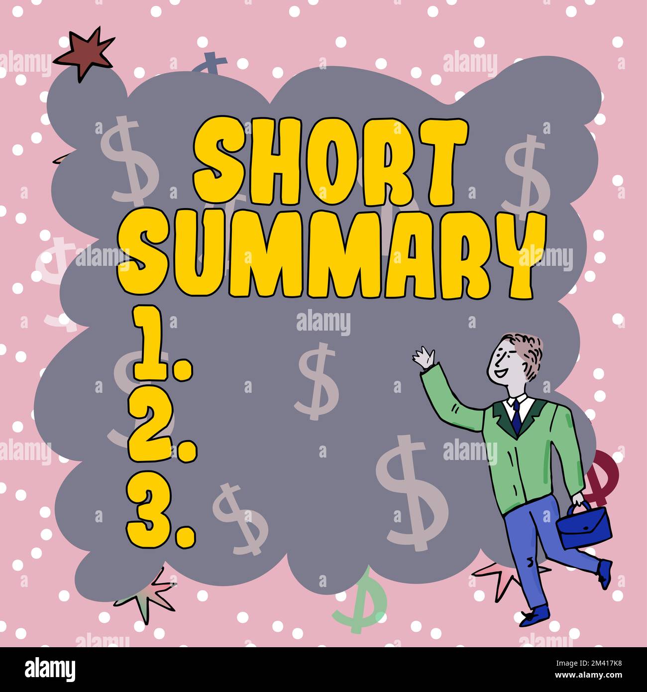 Writing Displaying Text Short Summary Word Written On Brief Statement