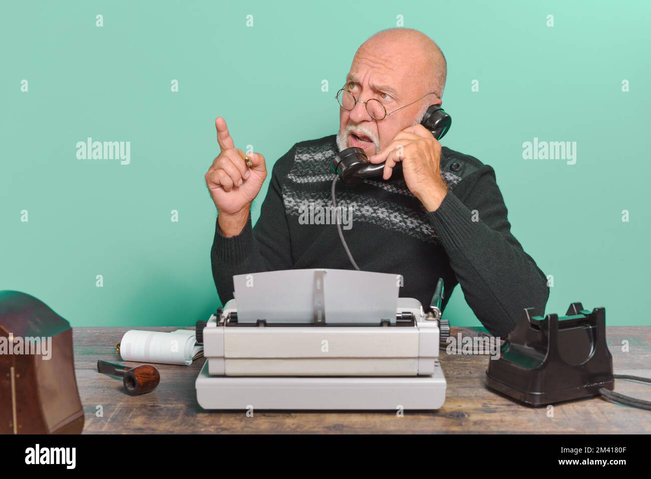 Newspaper Editor Working