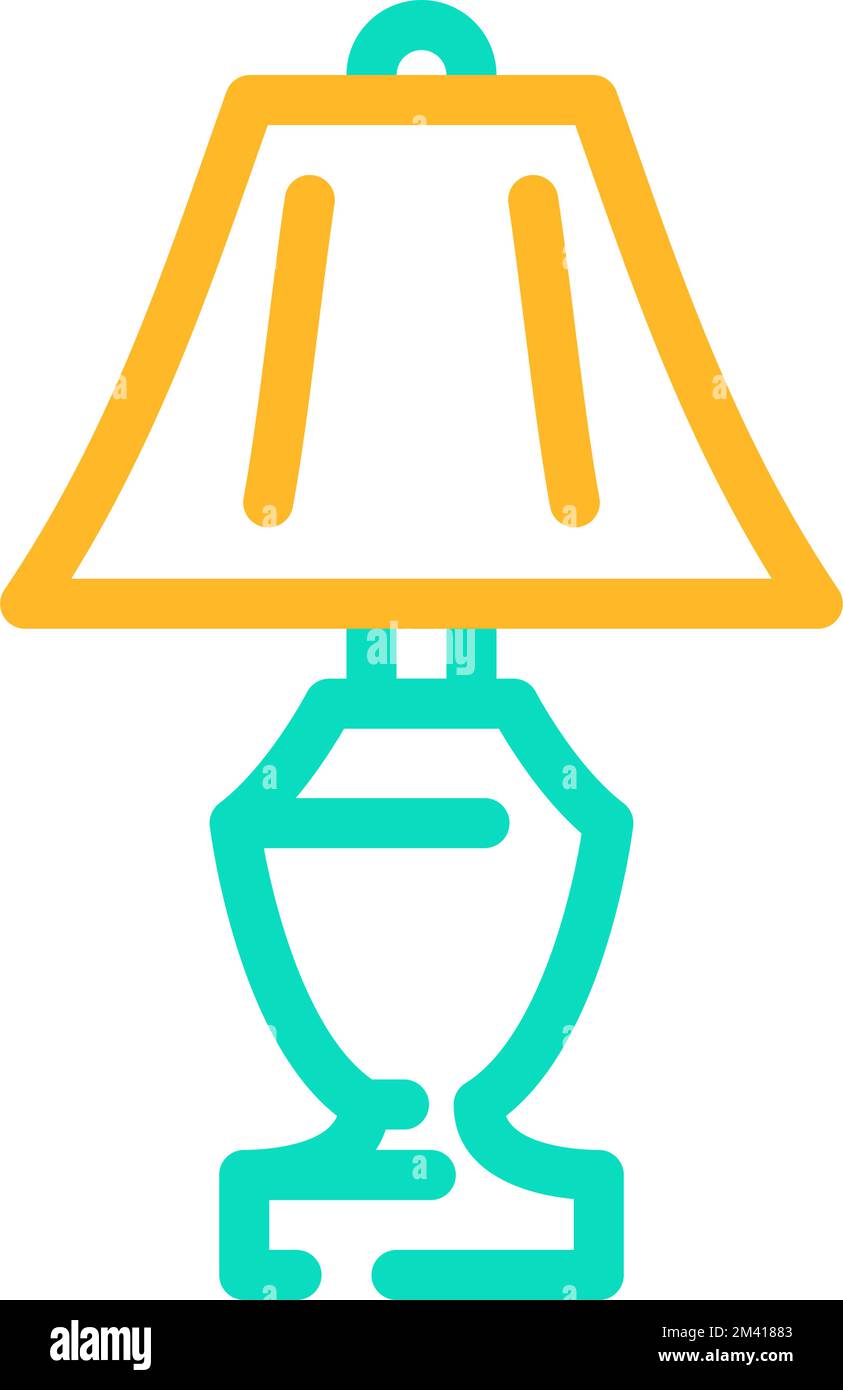 style table lamp color icon vector illustration Stock Vector Image ...