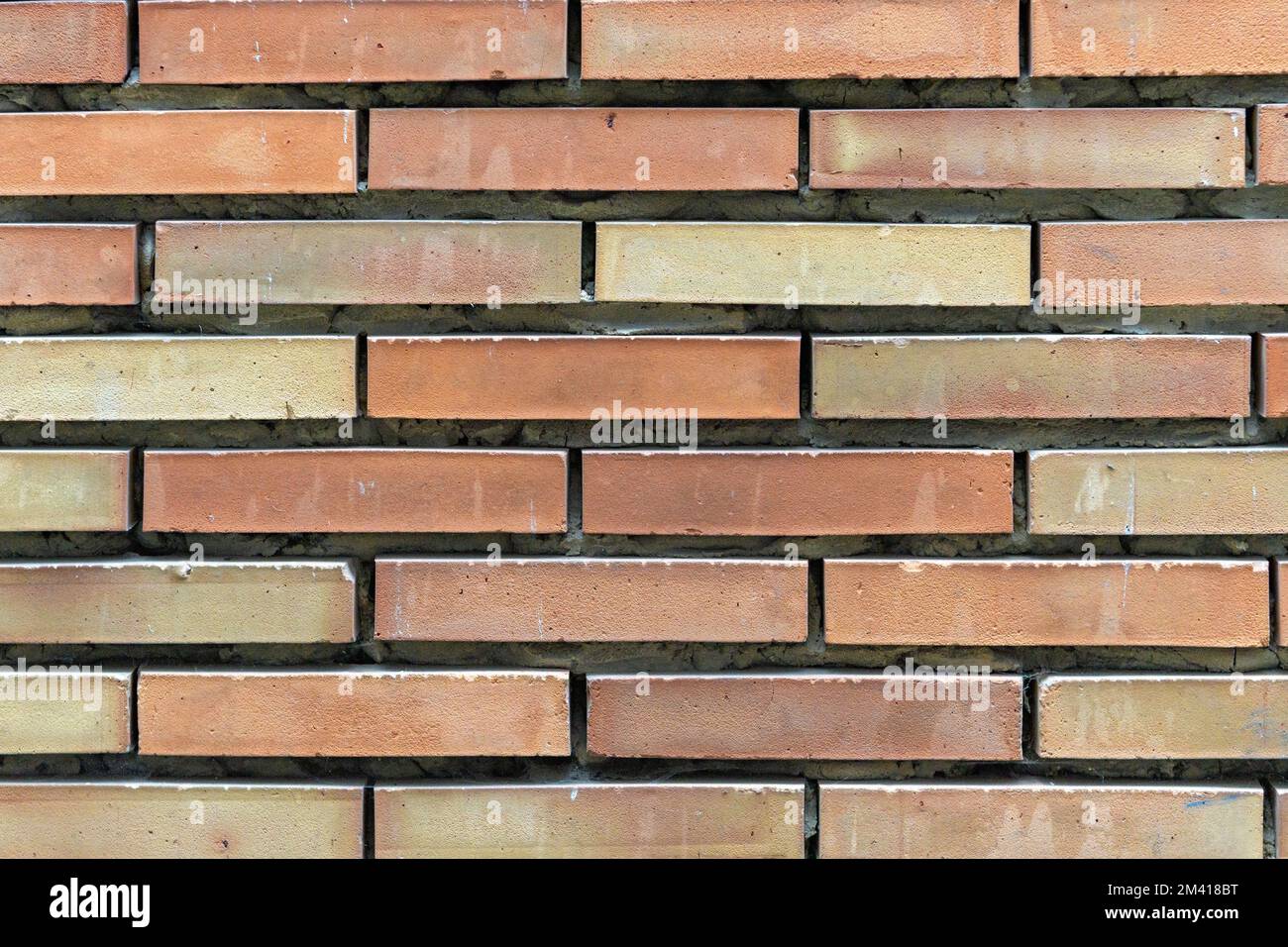 Texture of a newly built brick wall Stock Photo - Alamy