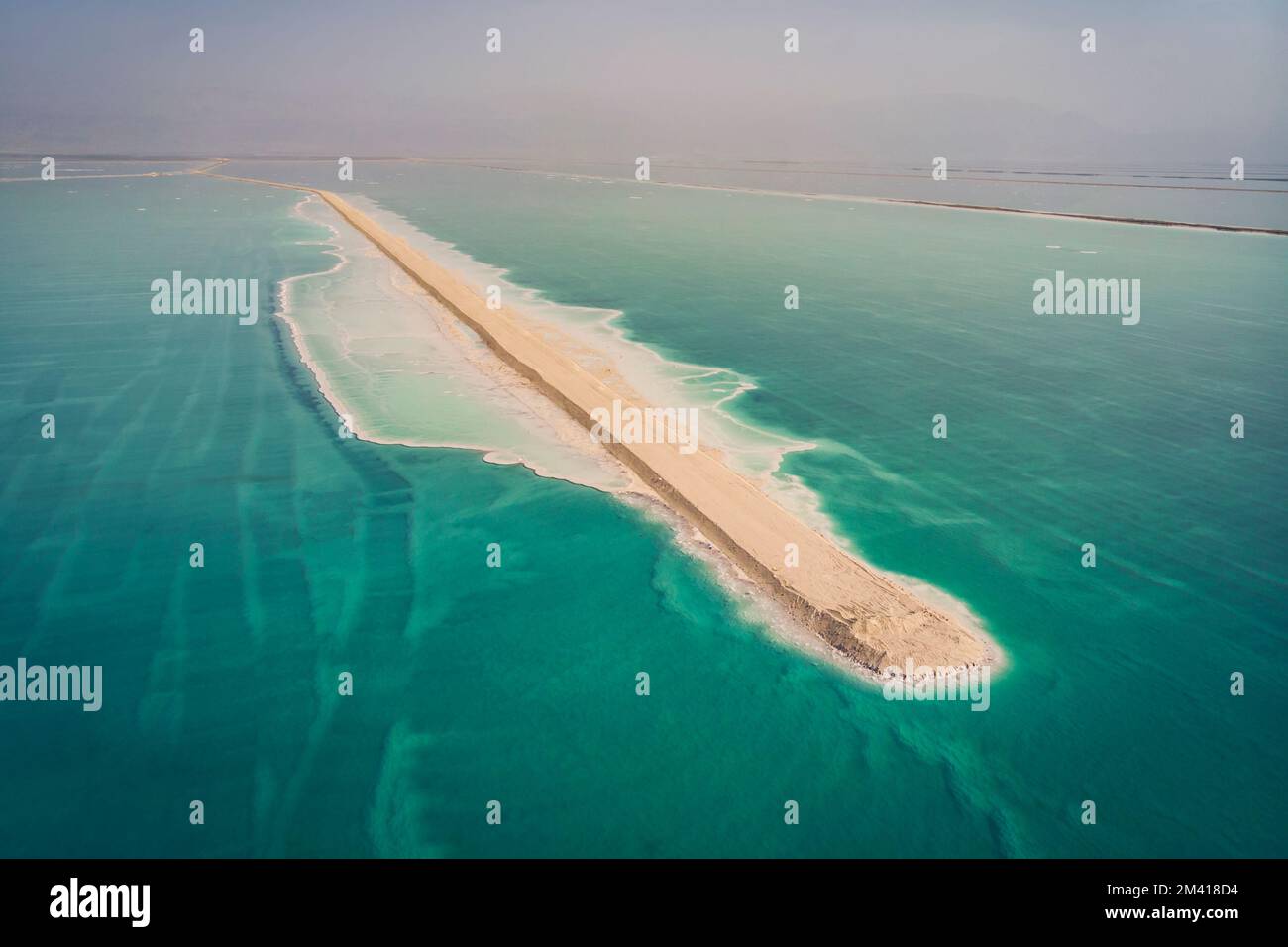 The southern part of the Dead Sea, is divided into pools from which ...