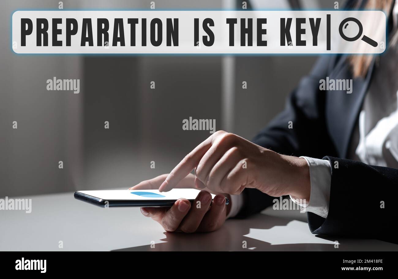Handwriting text Preparation Is The Key. Business idea action of making ...