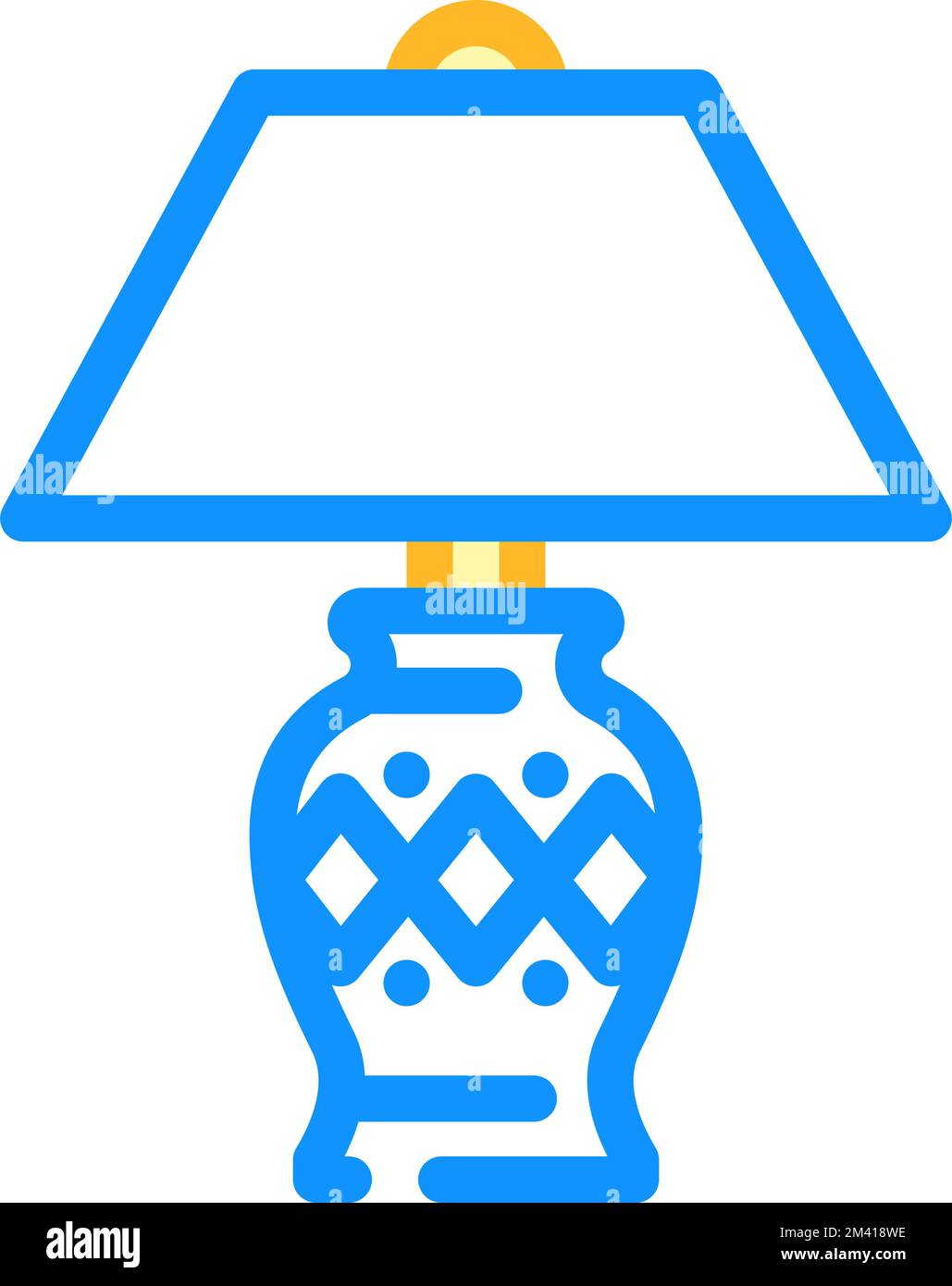decor table lamp color icon vector illustration Stock Vector Image ...