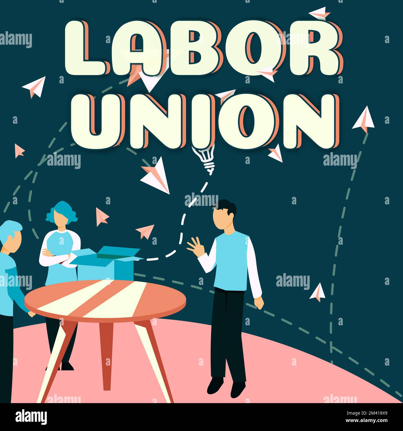 Text caption presenting Labor Union. Business idea rules relating to ... Text caption presenting Labor Union. Business idea rules relating to ...
