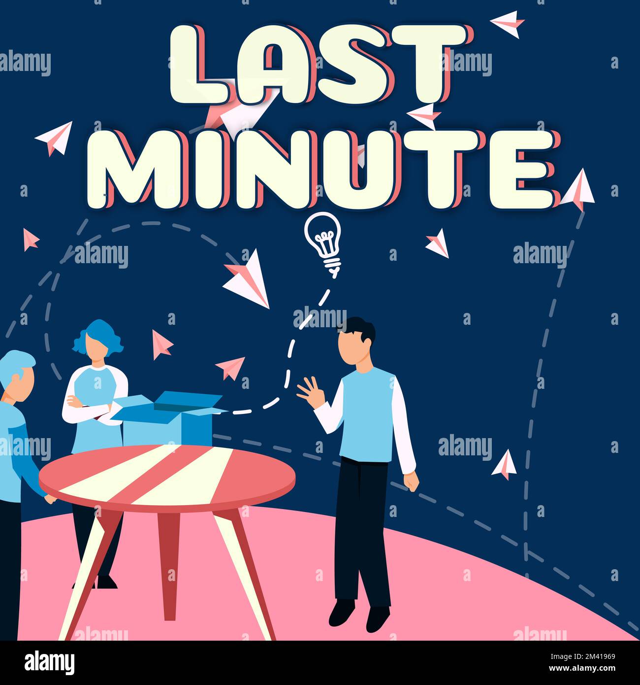 Writing displaying text Last Minute. Business showcase done or ...