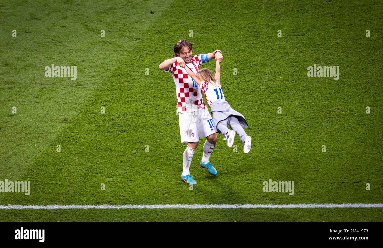Doha, Qatar. 17th Dec, 2022. Luka Modric (Kroatien) celebrates the ...