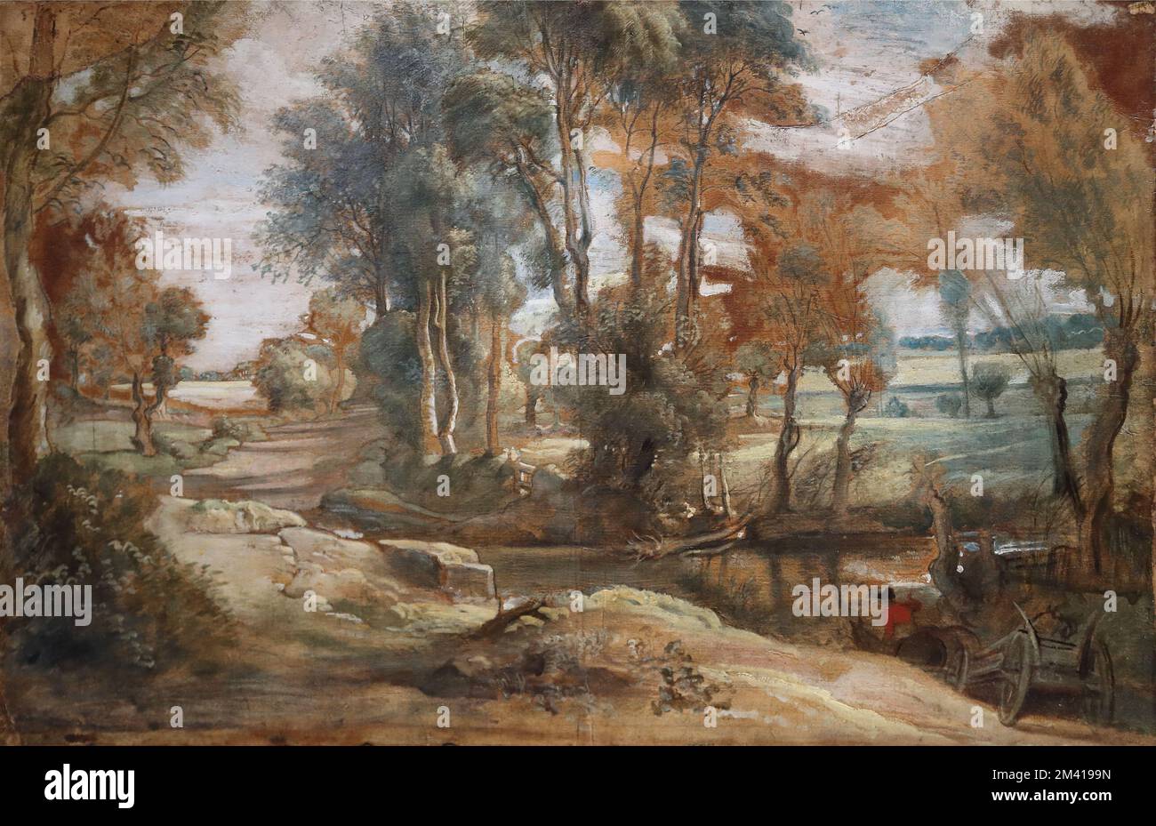 A Wagon fording a Stream by Flemish Baroque painter Peter Paul Rubens ...