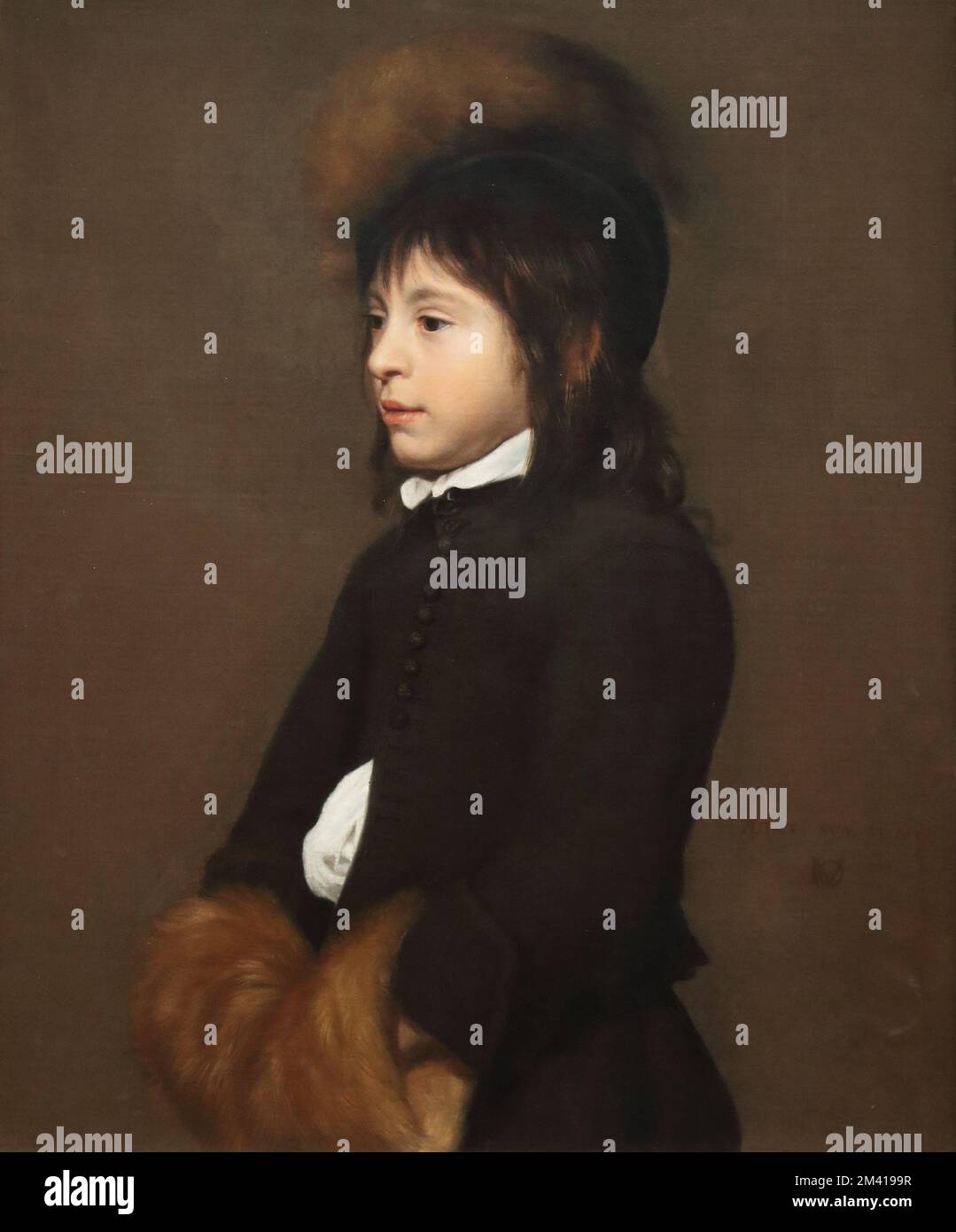 Portrait of a Boy aged 11 by Flemish Baroque painter Jacob van Oost the ...