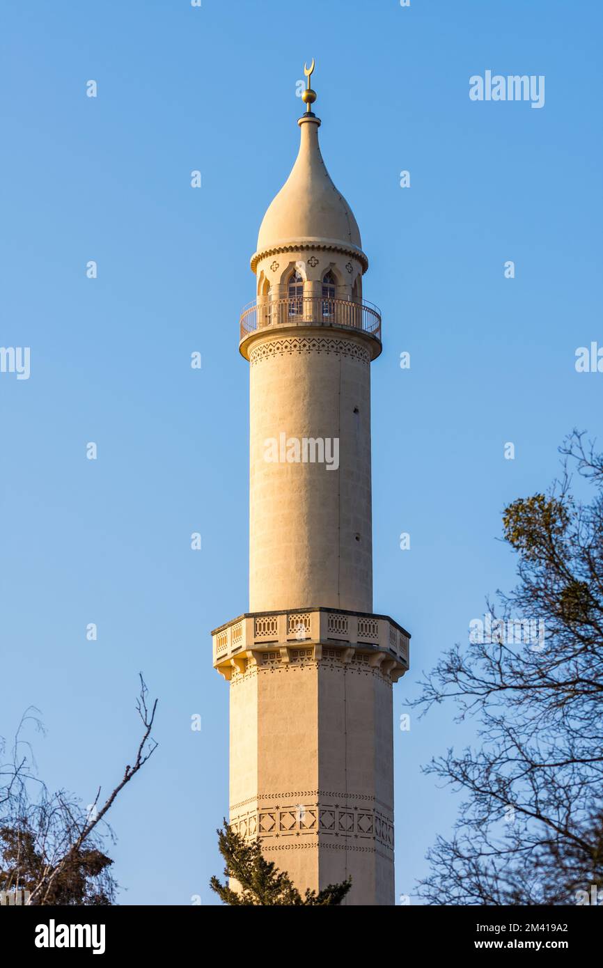 Lednice minaret detail, czech national UNESCO building Stock Photo - Alamy
