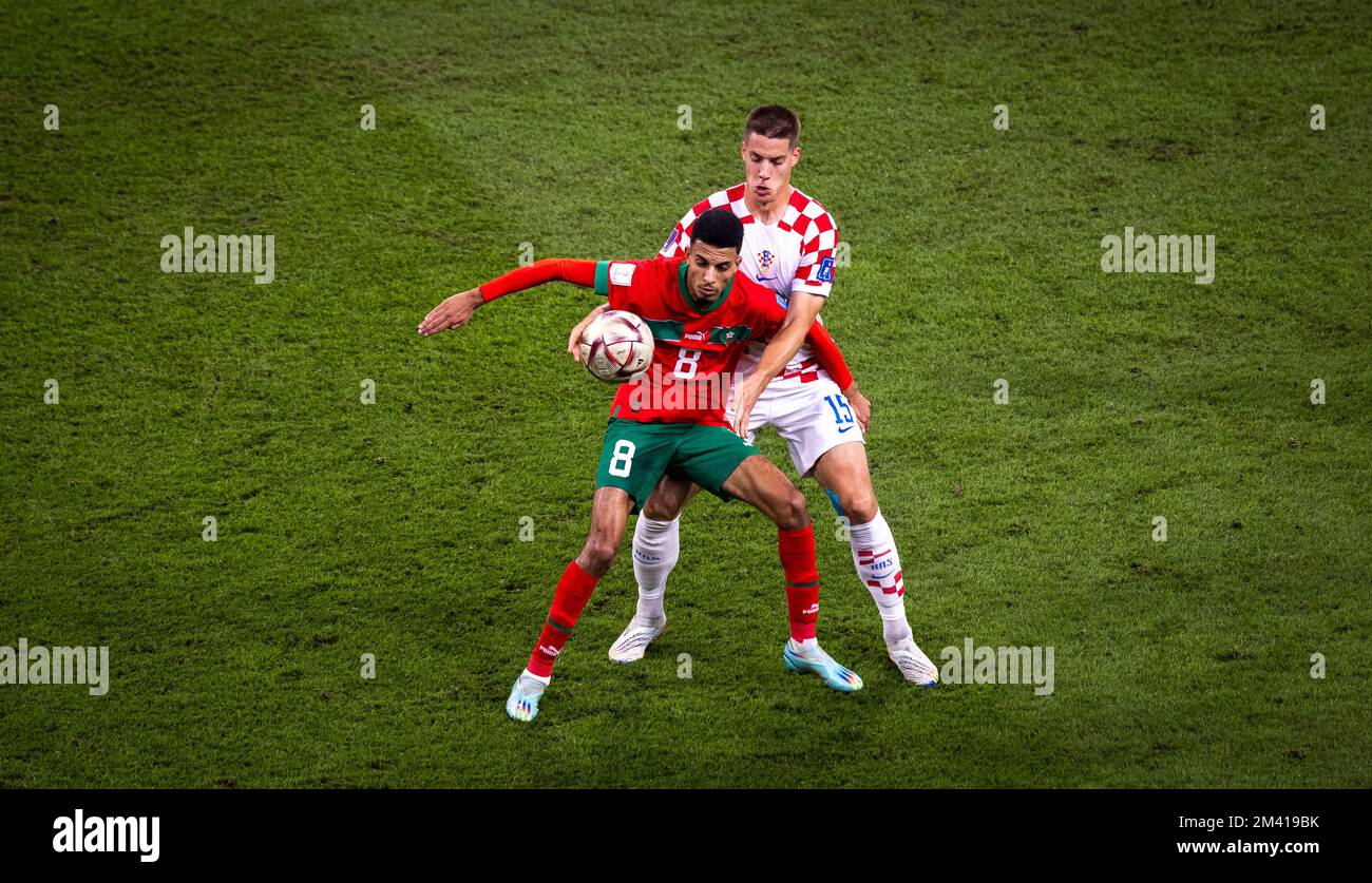 Doha, Qatar. 17th Dec, 2022. Azzedine Ounahi (Marokko), Mario Pasalic ...