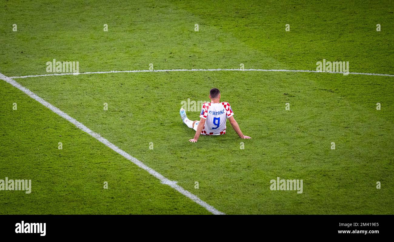 Doha, Qatar. 17th Dec, 2022. Andrej Kramaric (Kroatien) injured Croatia ...