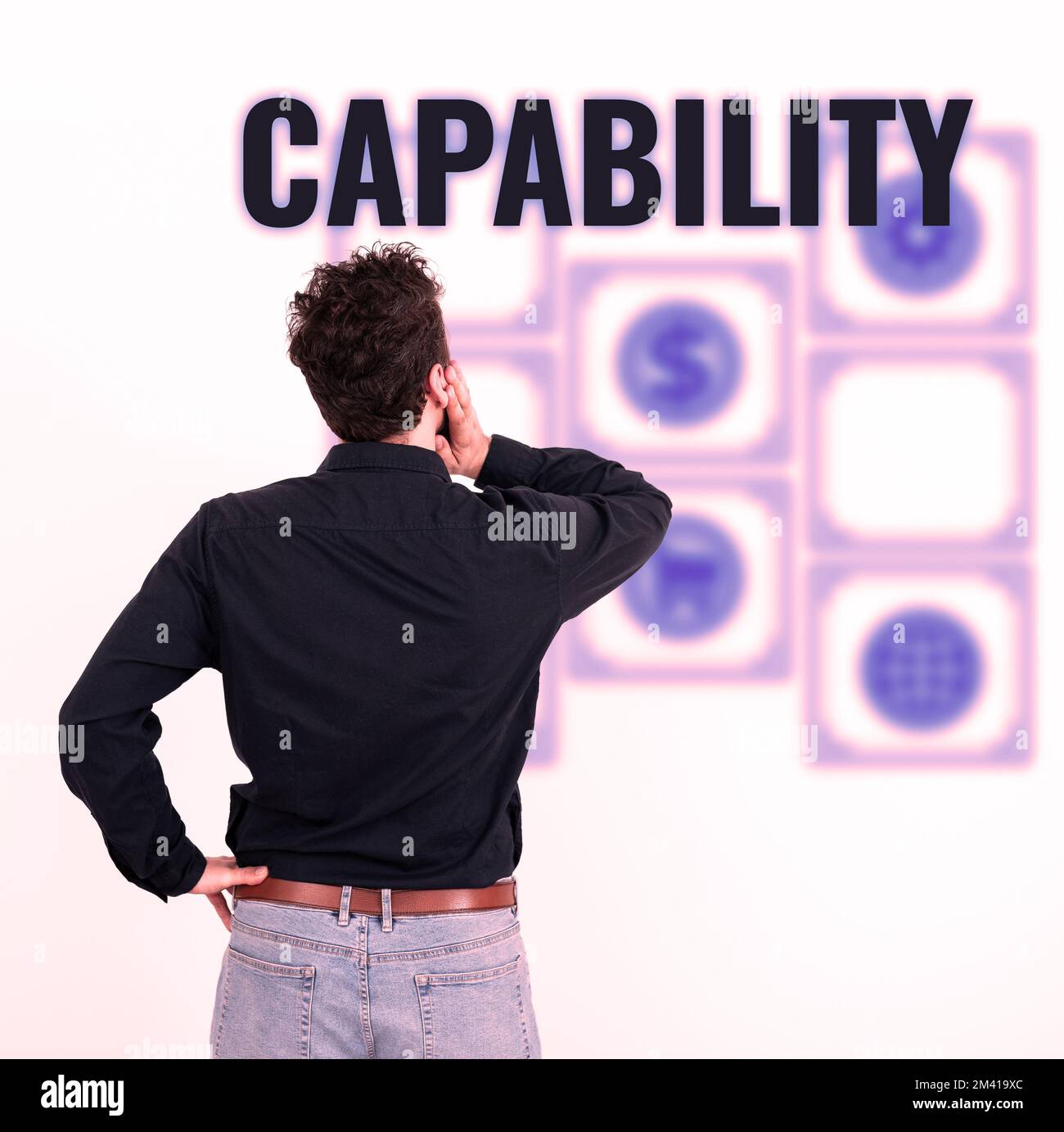 Text sign showing Capability. Business idea the facility or potential ...