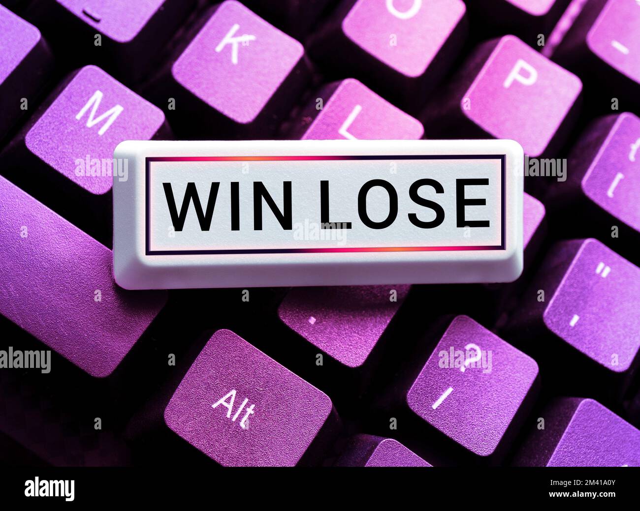 Text showing inspiration Win Lose. Concept meaning Compare ...