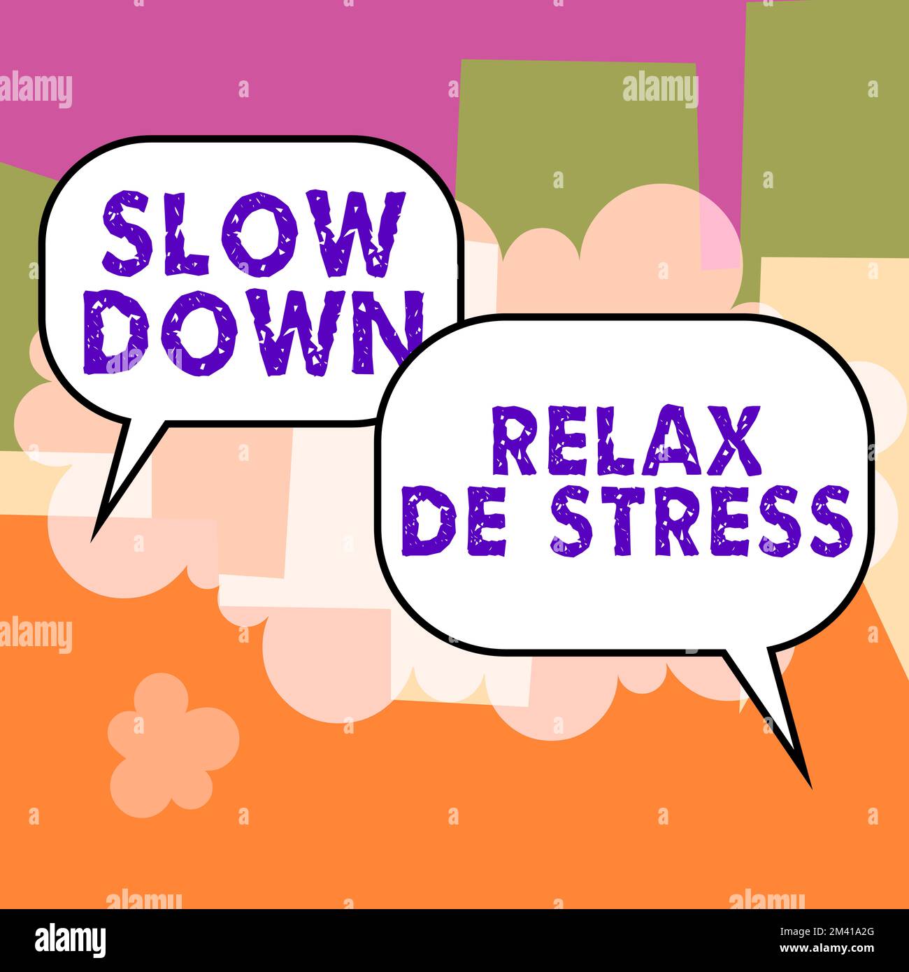 Writing displaying text Slow Down Relax De Stress. Word for Have a ...