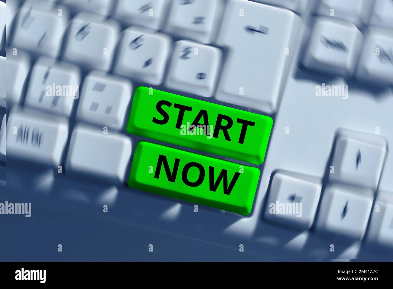 Conceptual caption Start Now. Business concept do not hesitate to get ...