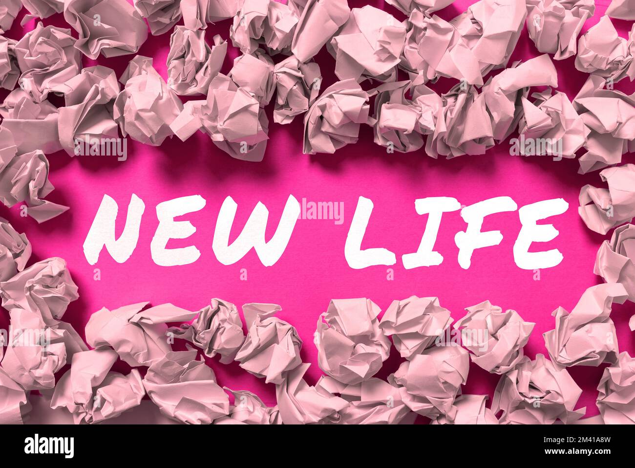 Text sign showing New Life. Internet Concept start of change in the ...