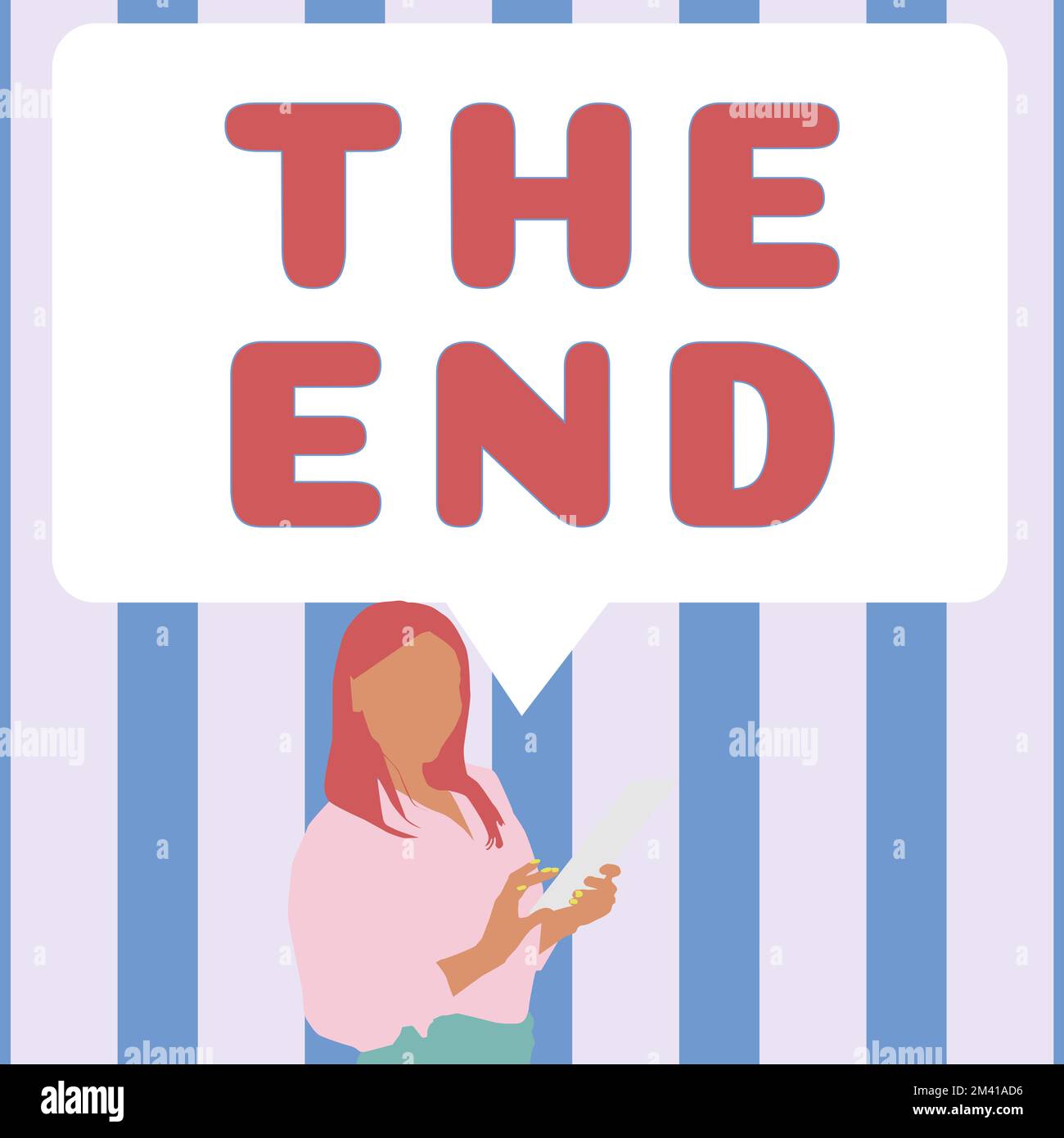 Conceptual display The End. Concept meaning Final part of play ...