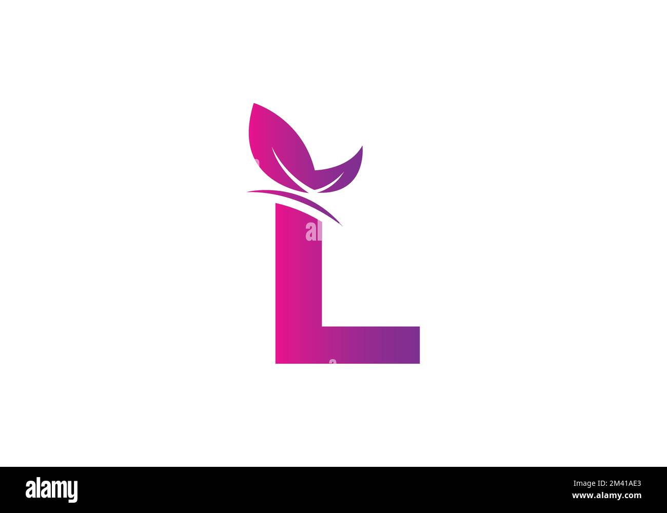 L letter logo design hi-res stock photography and images - Alamy