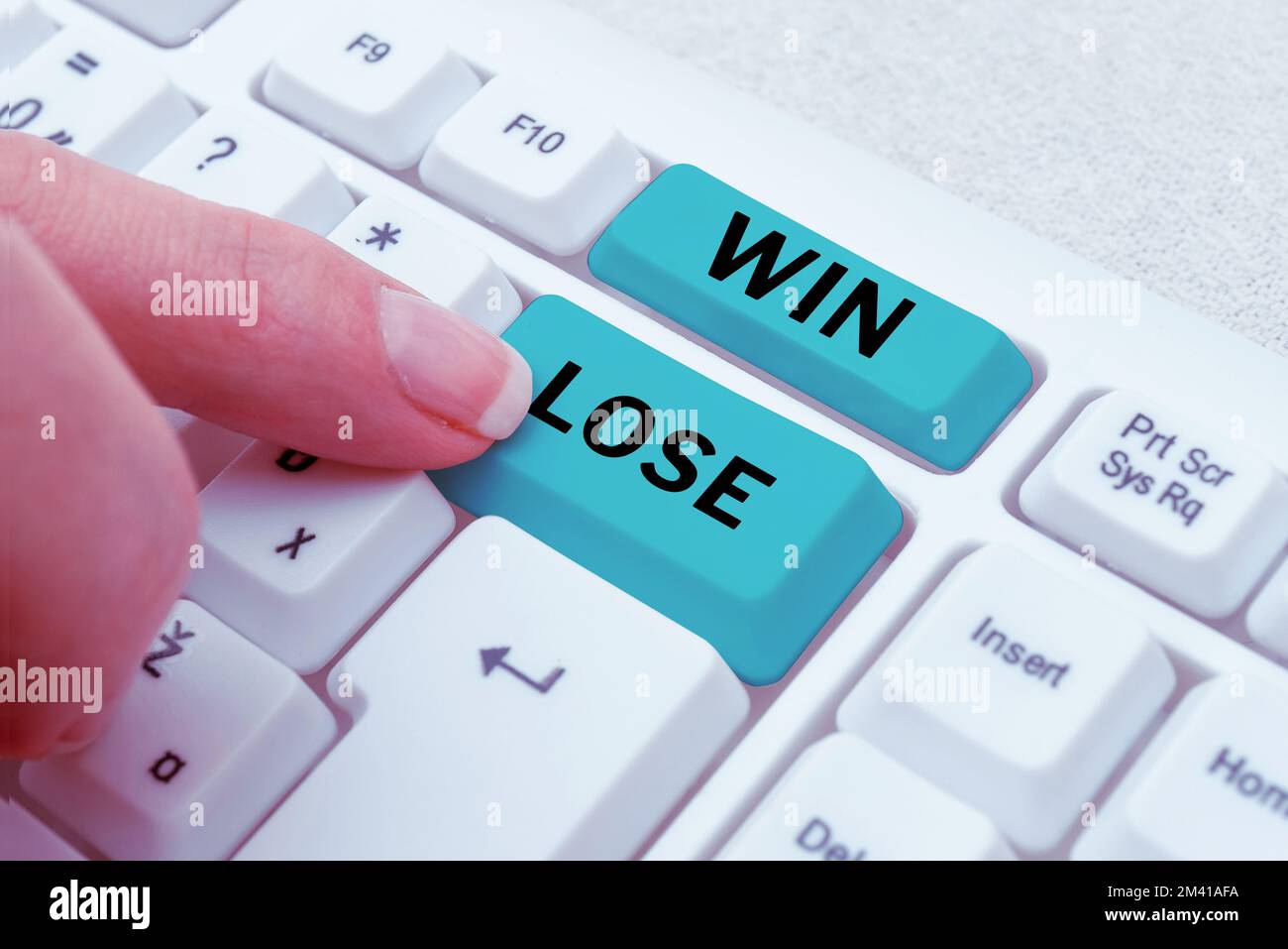 Sign displaying Win Lose. Business overview Compare possibilities what ...