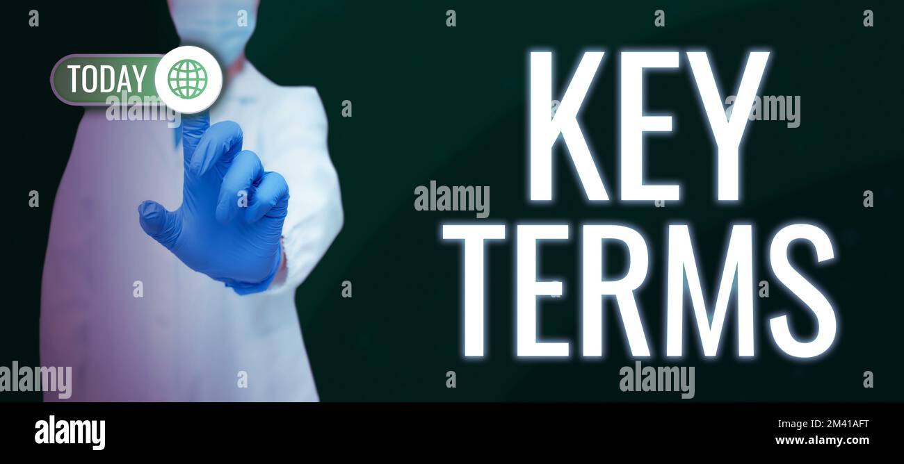 Inspiration showing sign Key Terms. Internet Concept Words that can ...