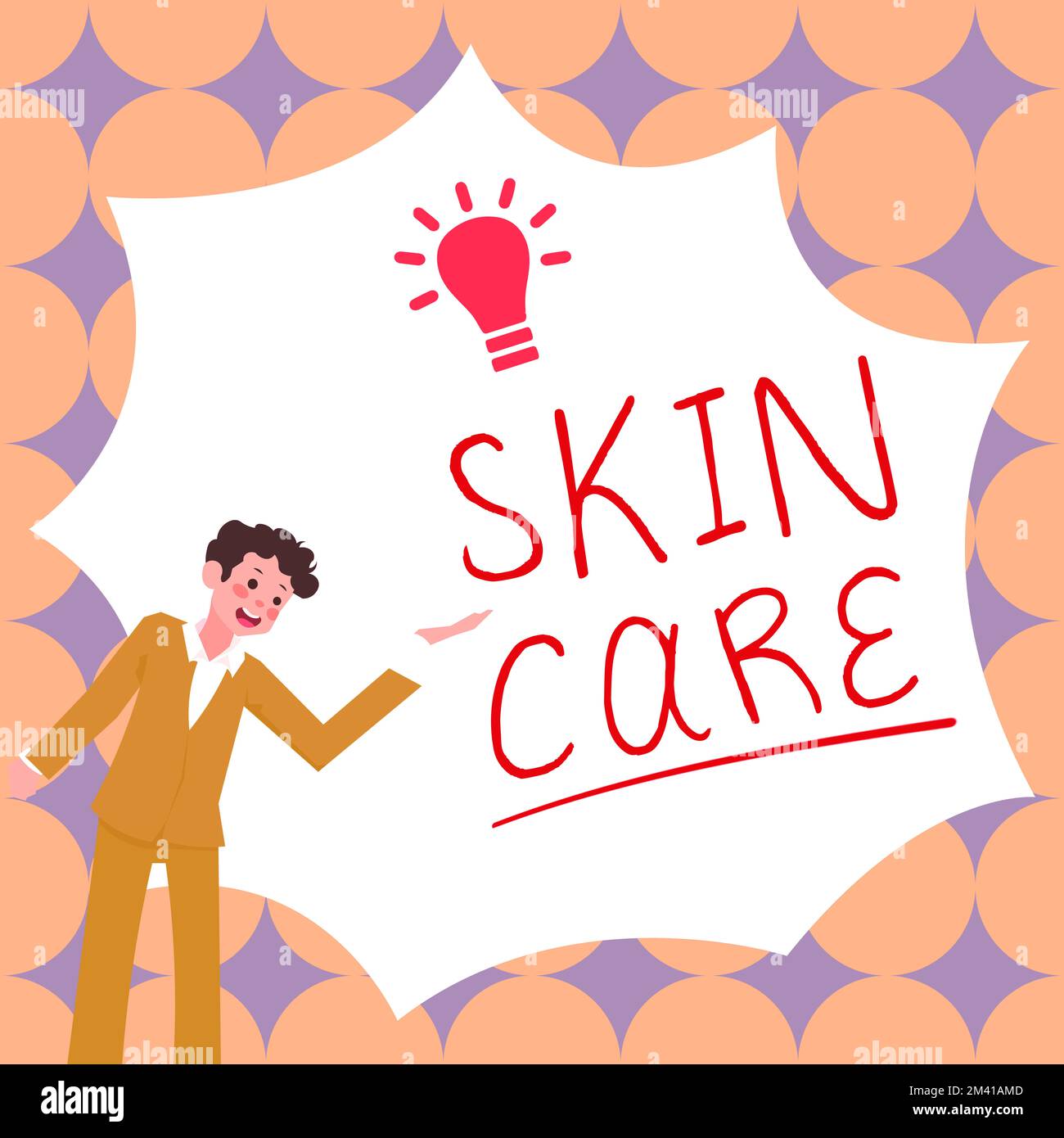 Sign displaying Skin Care. Word Written on things that you do or use to ...