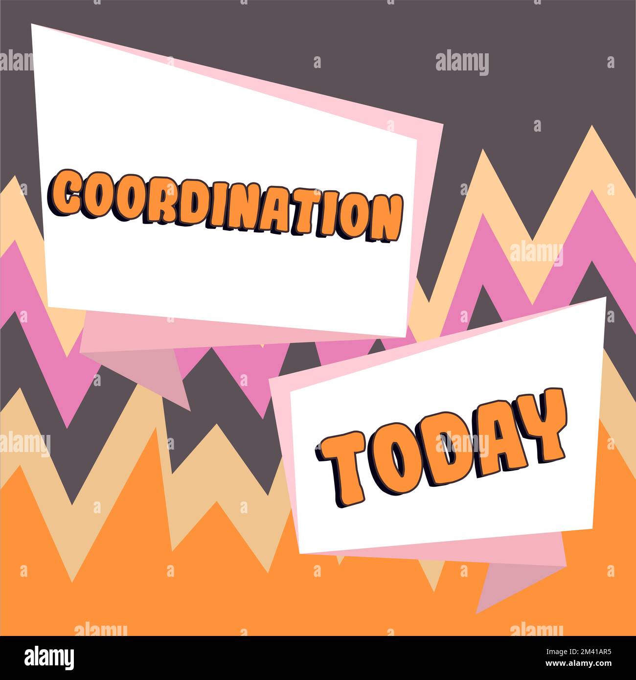 Conceptual caption Coordination. Business overview the acts of someone ...