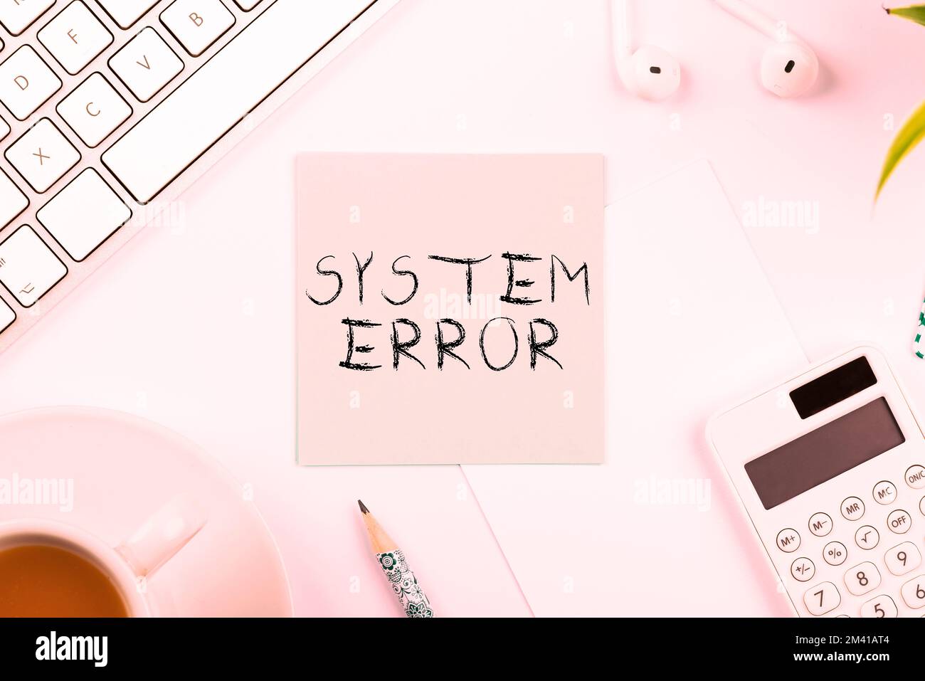 Text showing inspiration System Error. Word for Technological failure Software collapse crash ...